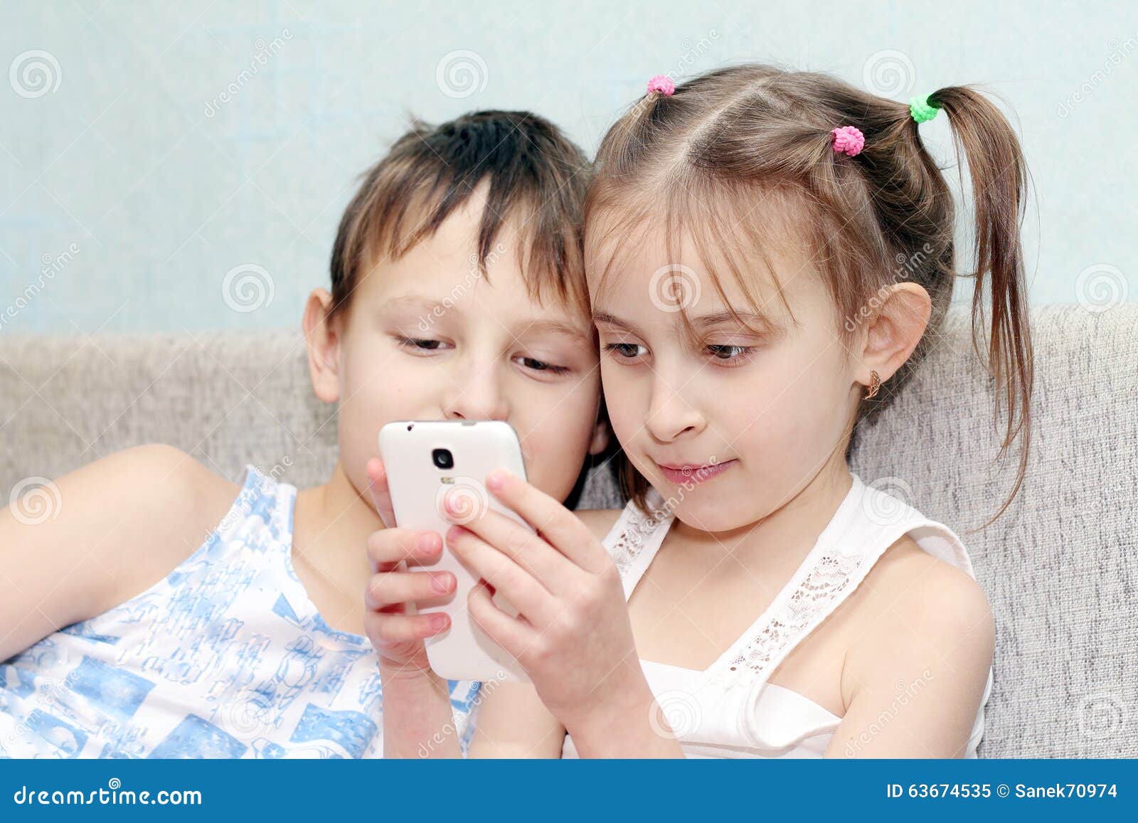 Child and phone stock image. Image of phone, plate, communications ...