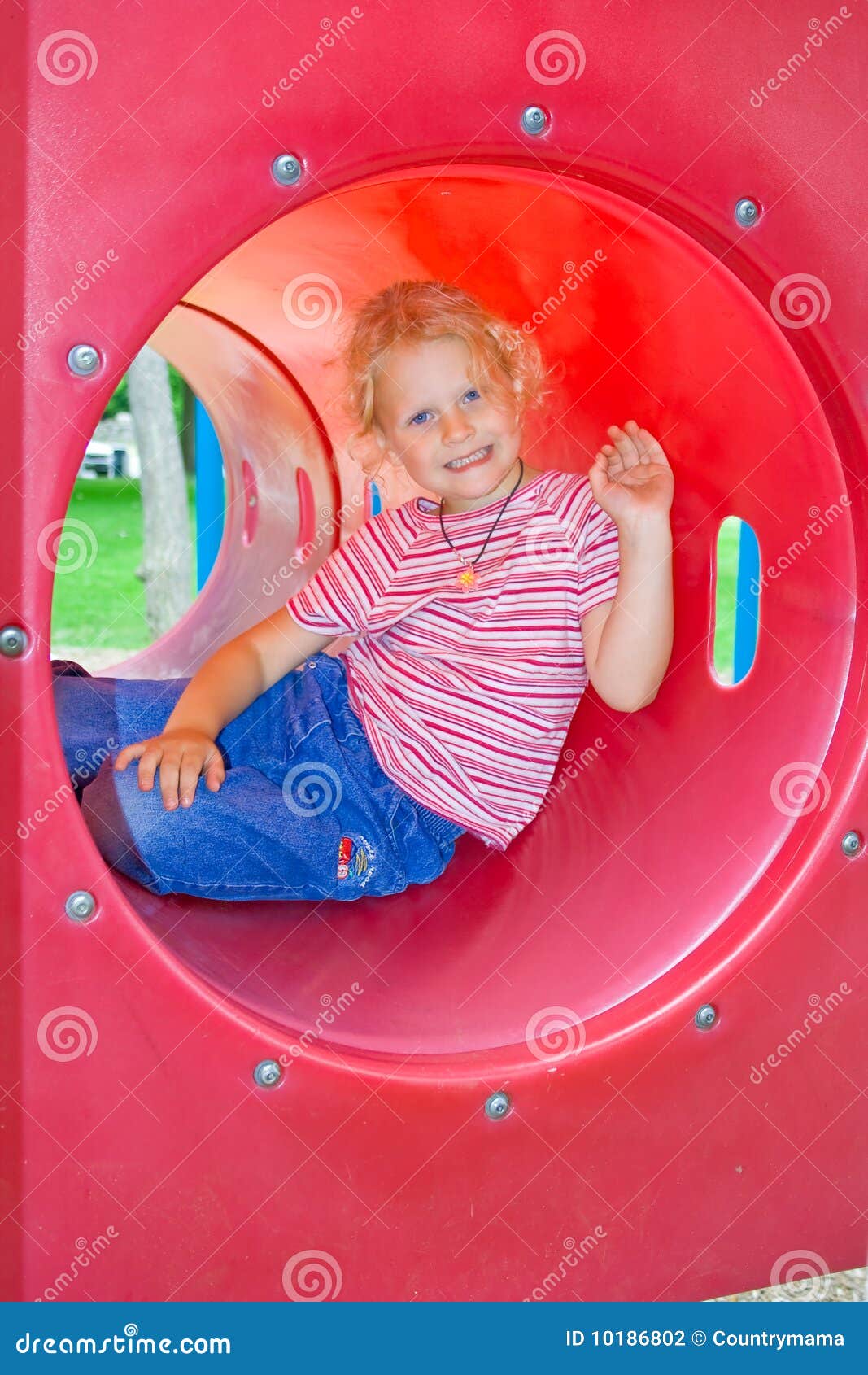 Child at play. stock photo. Image of tube, summertime - 10186802