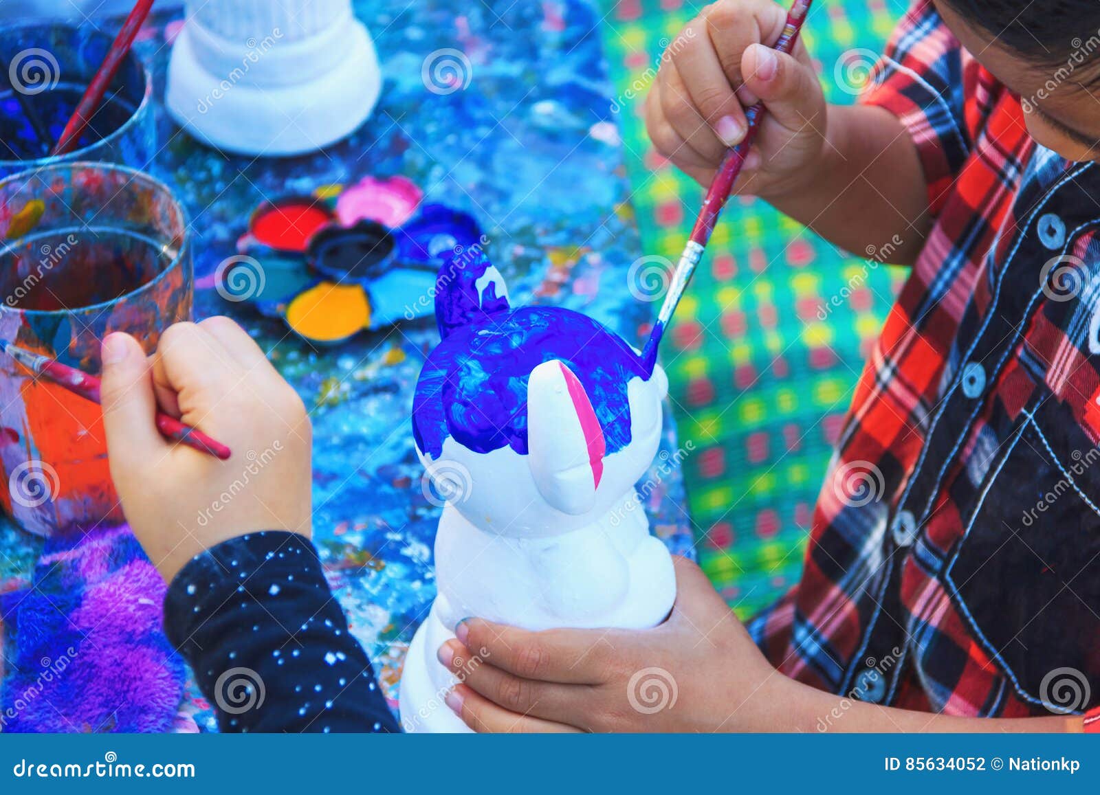Child play color artwork stock photo. Image of clay, little - 85634052