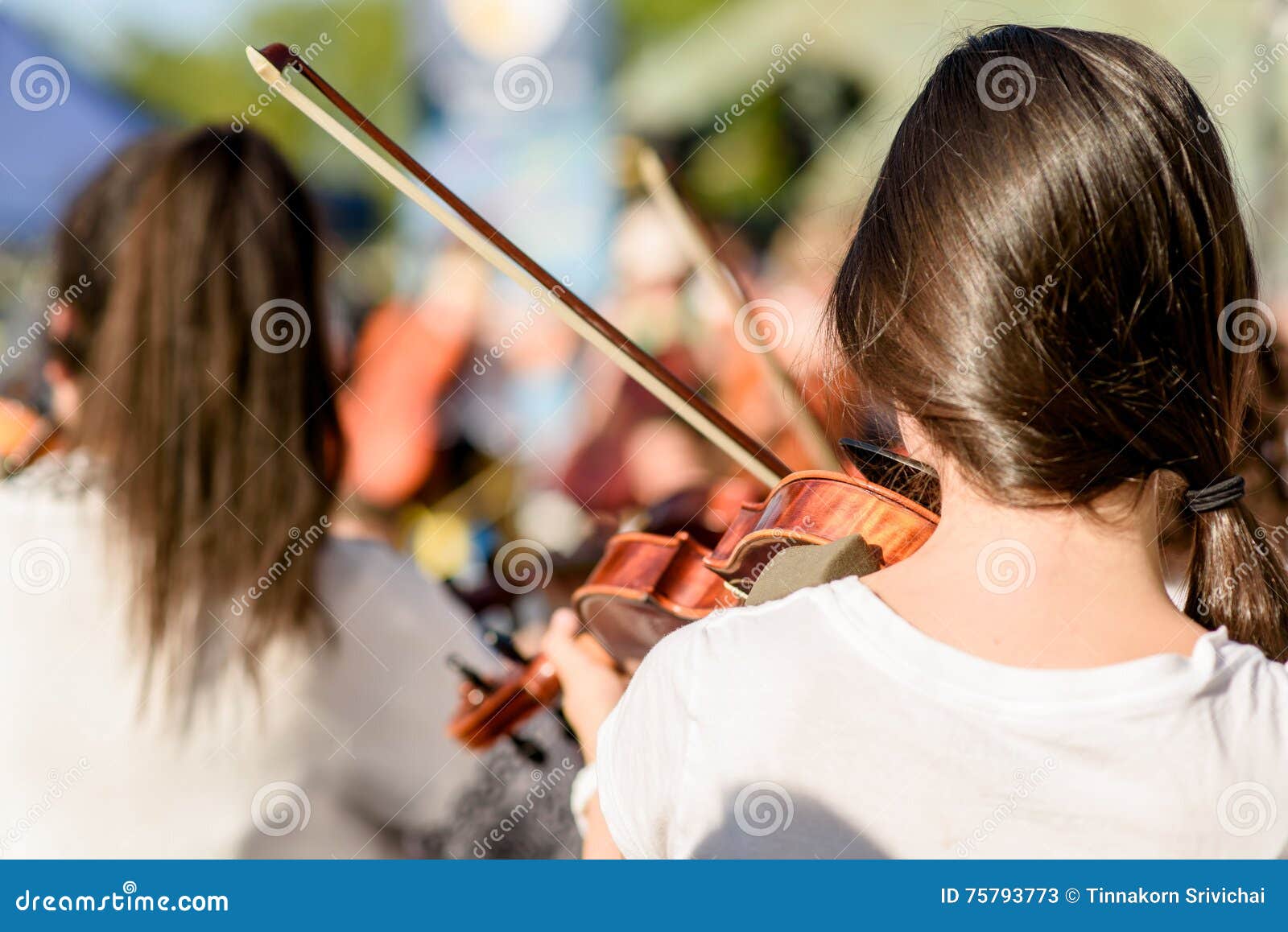 Child play violin editorial stock photo. Image of school - 75793773