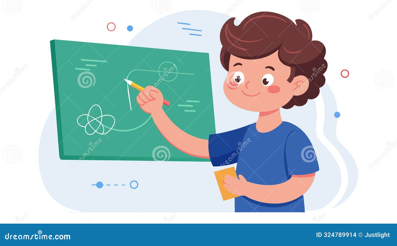 A Child Playfully Scribbling Out Lines of Code on an Interactive ...