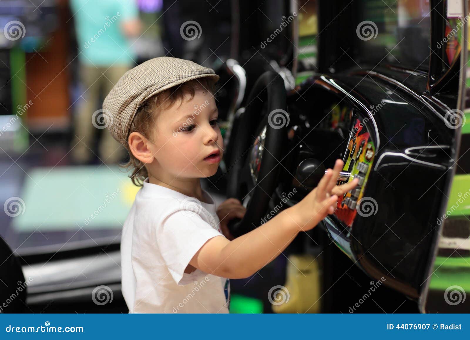 Child Playing Arcade Game Machine Stock Image - Image of activity ...