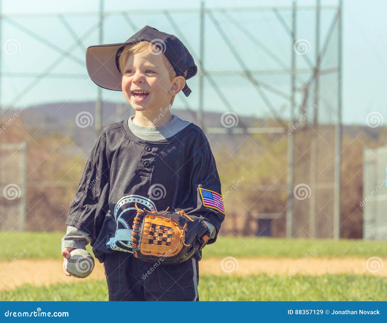 Child Playing Baseball stock image. Image of dirt, young - 88357129