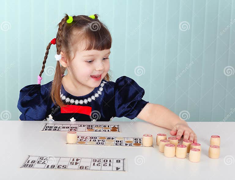 Child Playing with Bingo at the Table Stock Photo - Image of hands ...