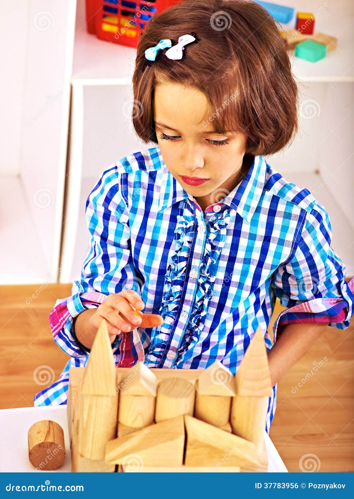 Child playing bricks. stock photo. Image of caucasian - 37783956
