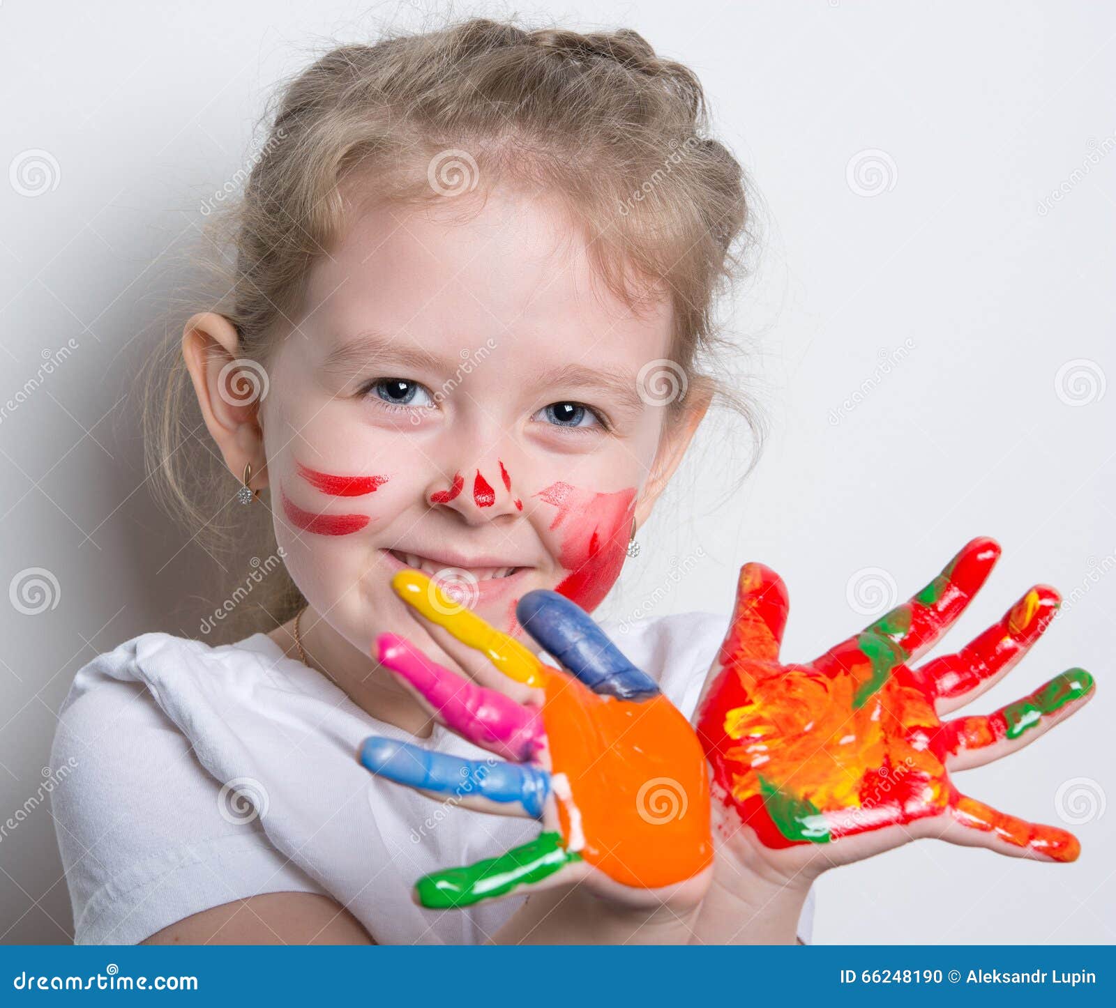 Child playing with bright stock photo. Image of painter - 66248190