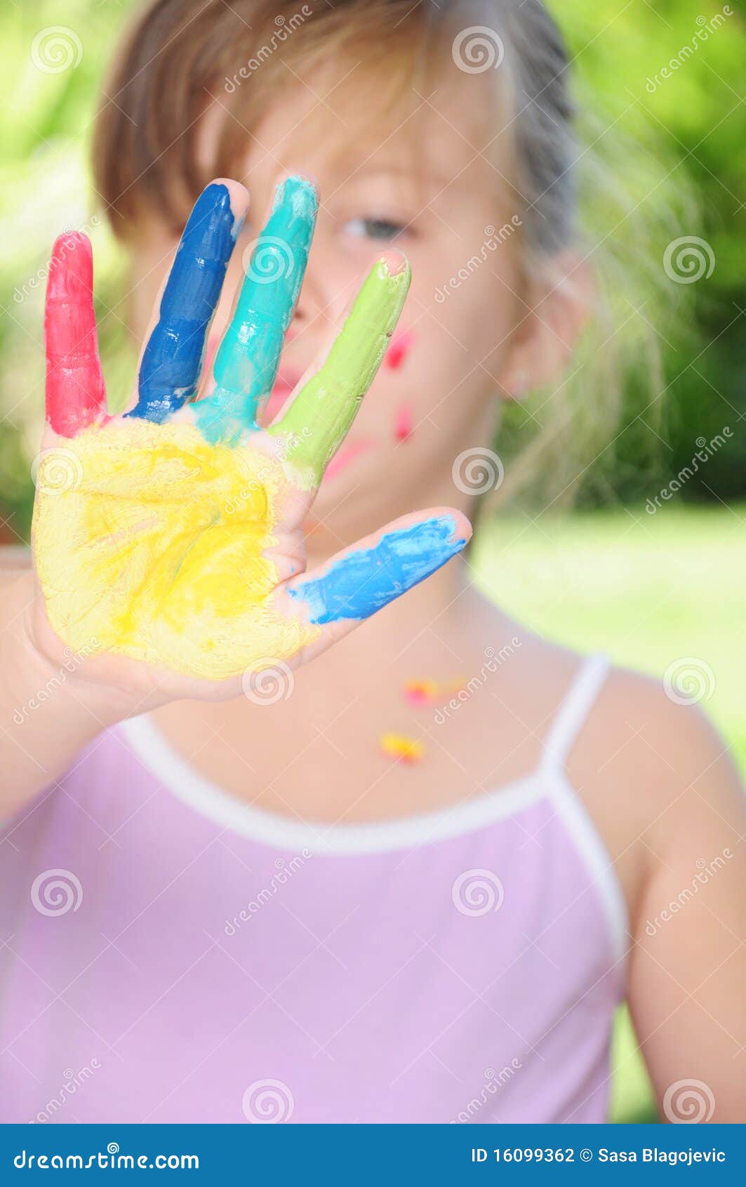 A Child Playing with Colors Stock Photo - Image of children, outdoors ...