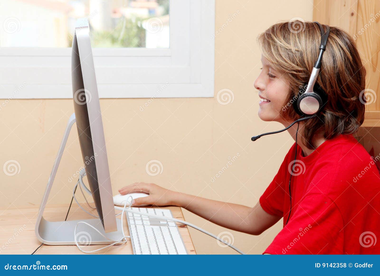 Child Playing with Computer Stock Photo - Image of smiling, face: 9142358