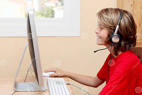 Child Playing with Computer Stock Photo - Image of smiling, face: 9142358