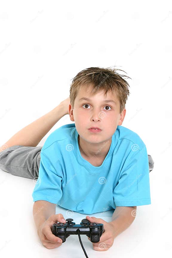 Child Playing Computer Games. Stock Photo - Image of exciting, gamer ...