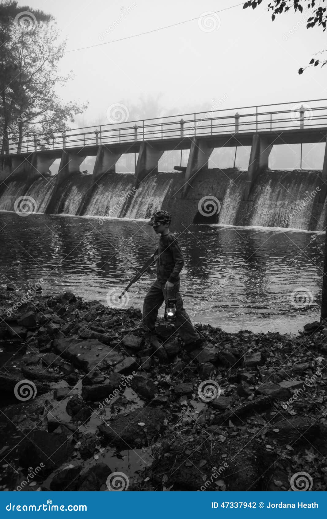 Child Playing by Dam stock photo. Image of child, imagination - 47337942