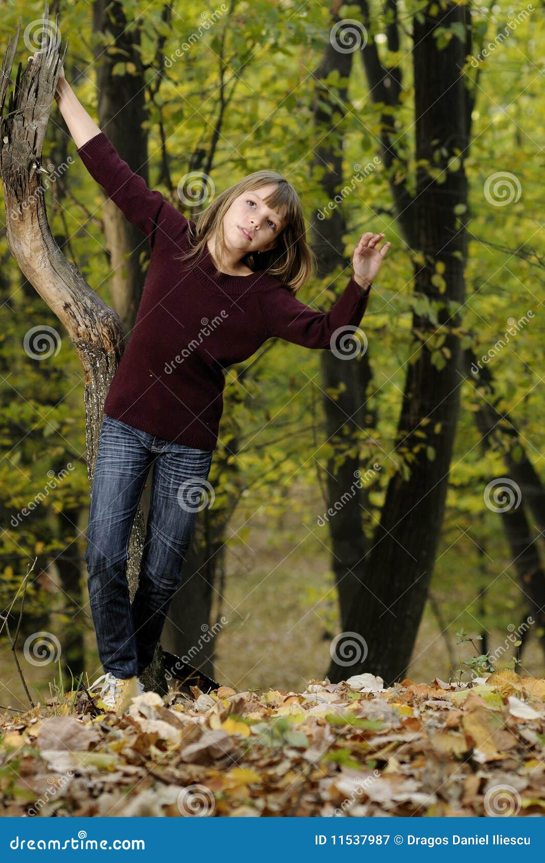 Child playing in forest stock image. Image of collection - 11537987