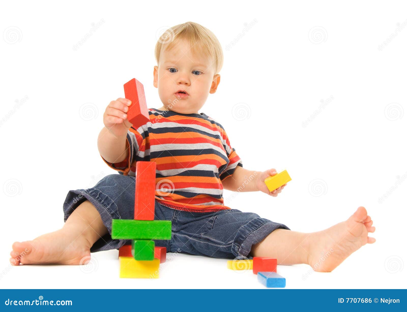 Child Playing Intellectual Game Stock Photo - Image of funny, beautiful ...