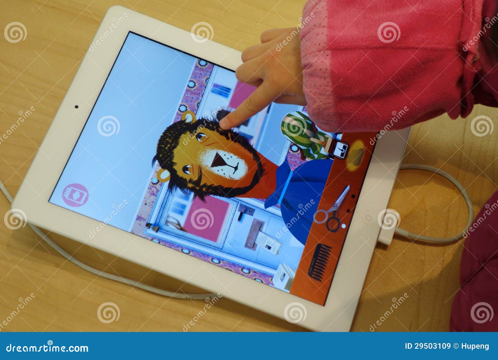 Child playing ipad editorial stock image. Image of ebook - 29503109