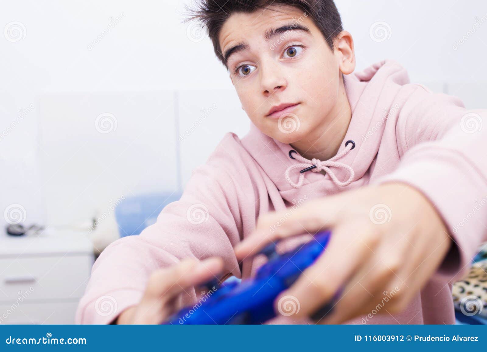 Child Playing with the Joystick, Video Game Stock Photo - Image of ...
