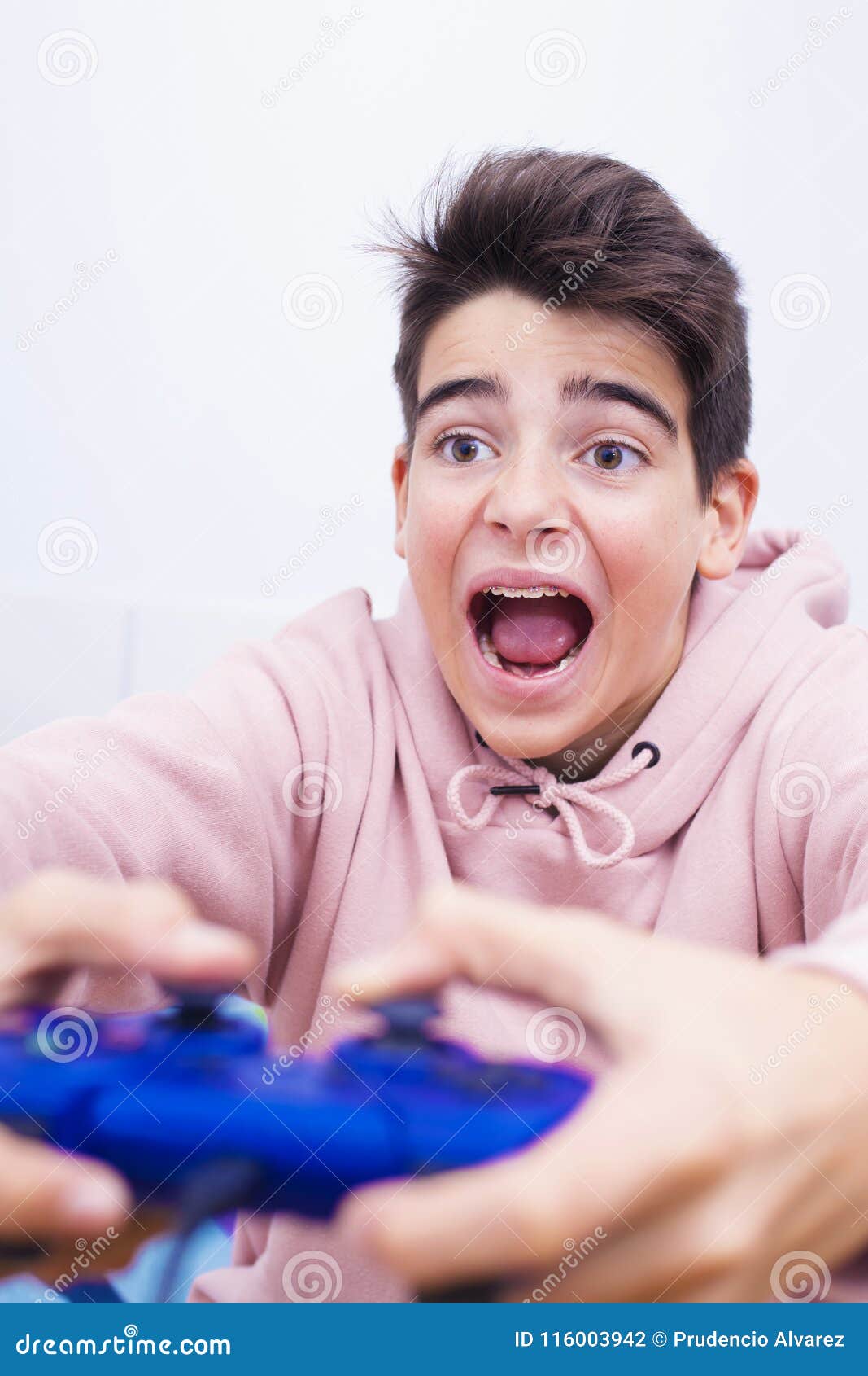 Child Playing with the Joystick, Video Game Stock Photo - Image of ...