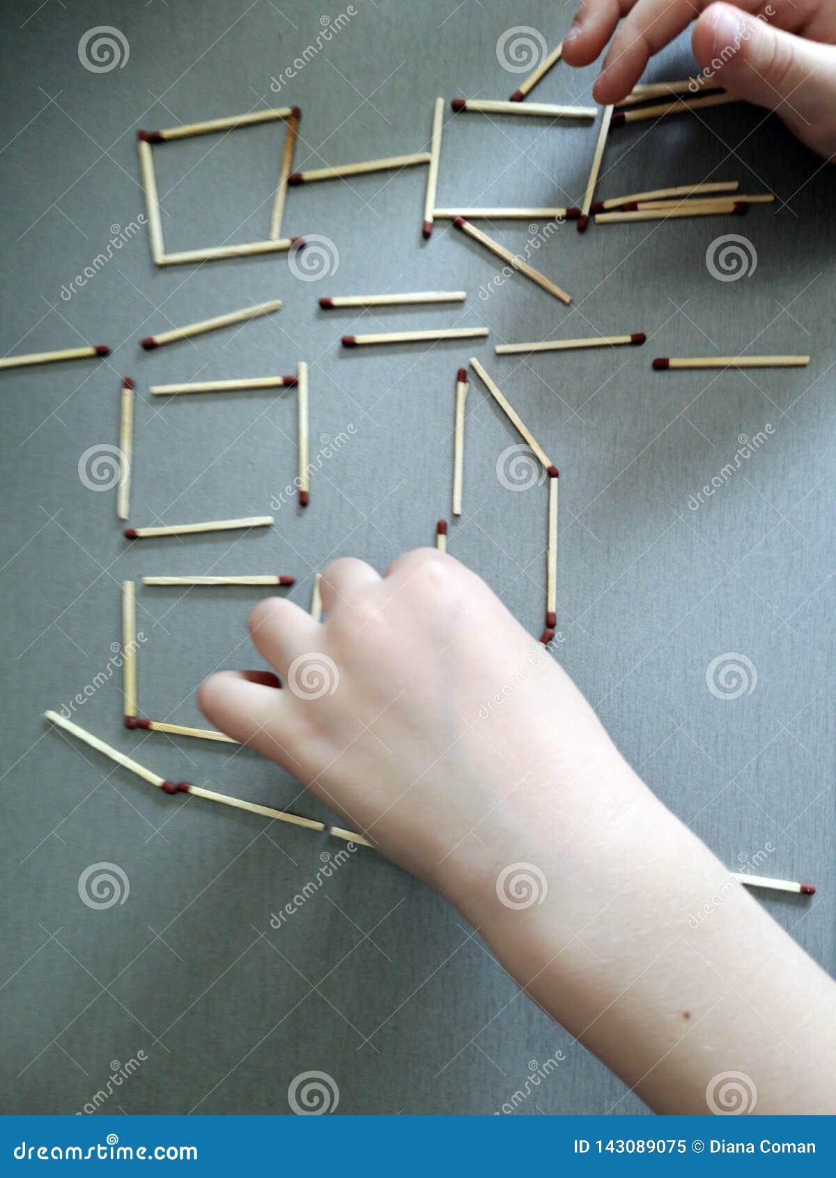 Child playing with matches stock image. Image of board - 143089075