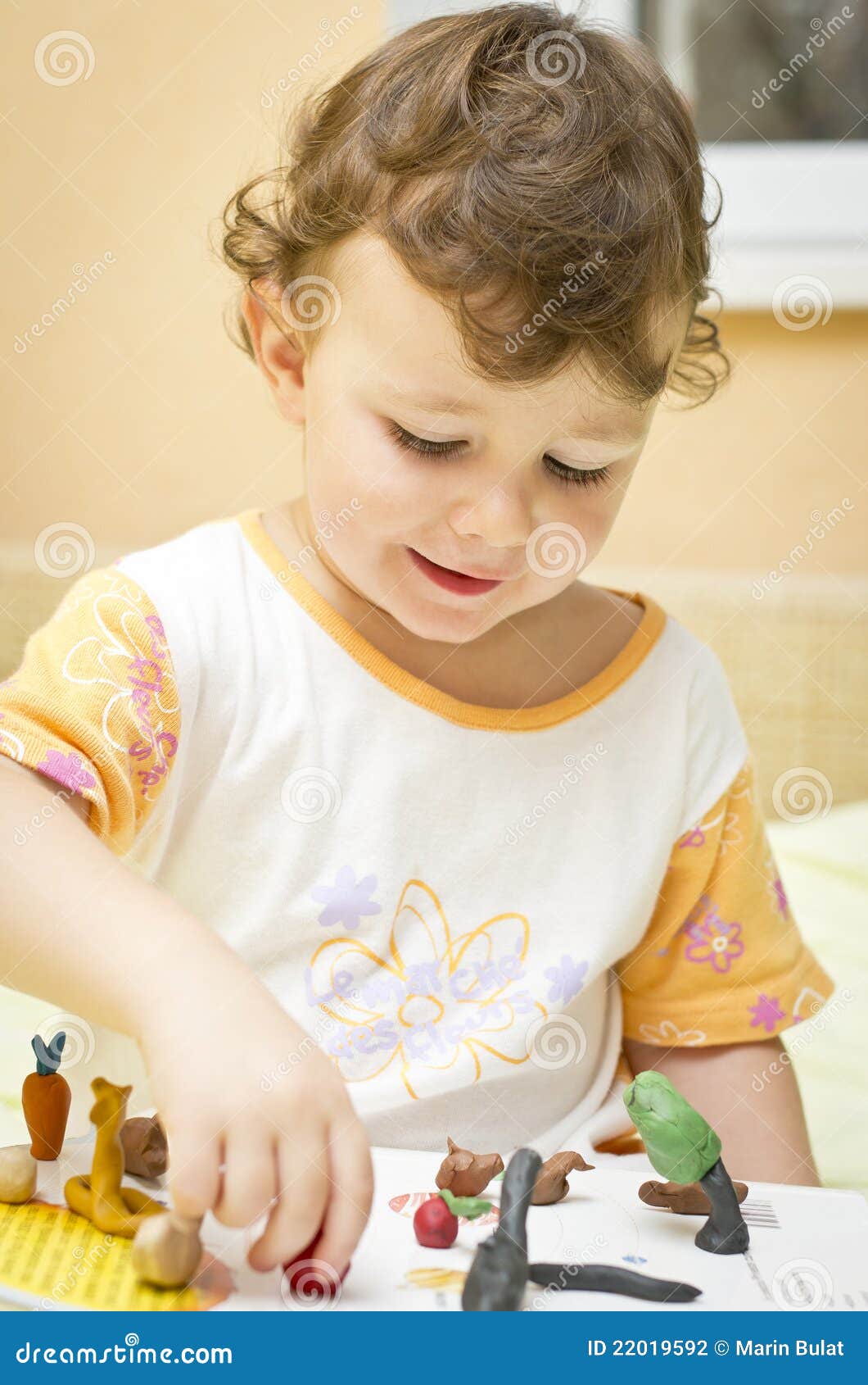 Child Playing with Plasticine Stock Photo - Image of artist, happiness ...