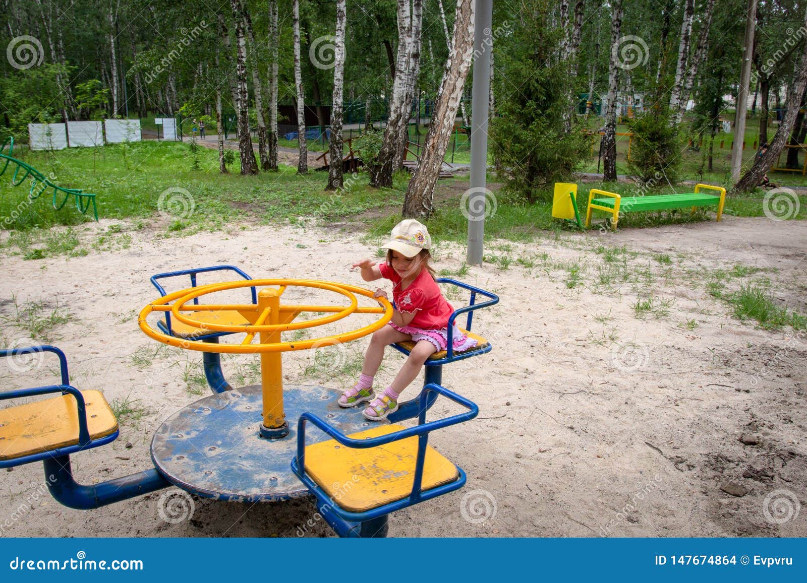 Child Playing on the Playground Stock Photo - Image of young, happy ...