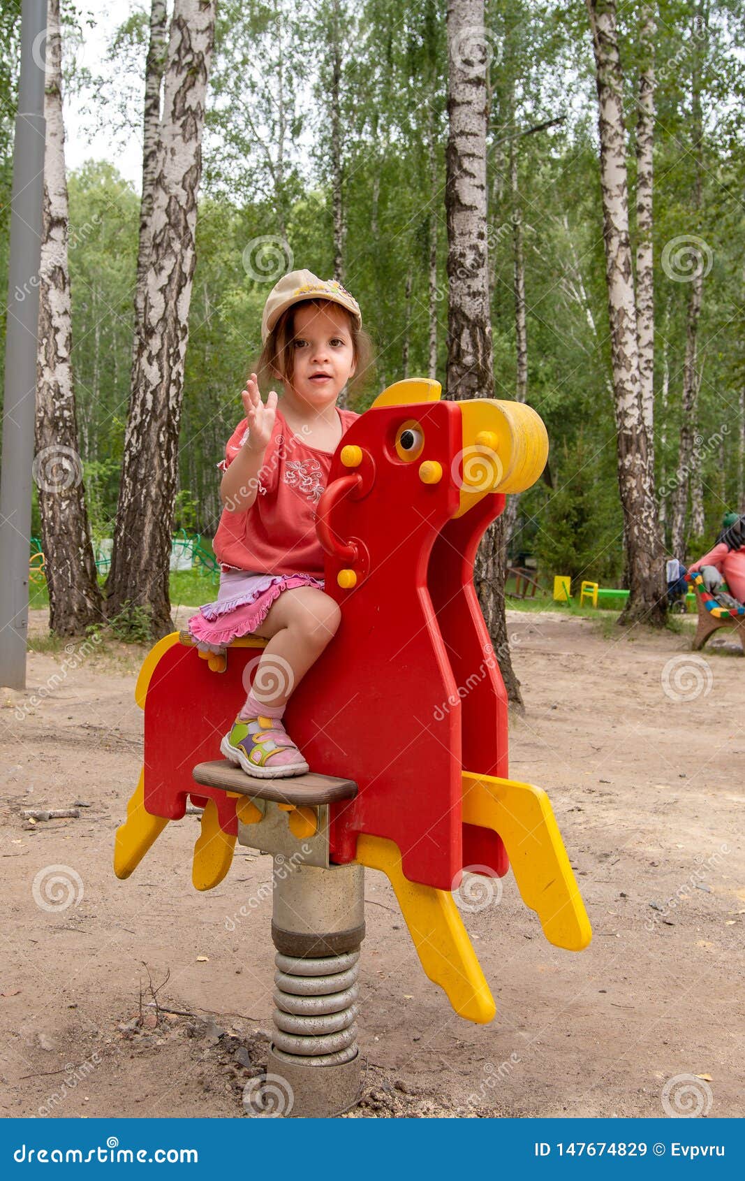 Child Playing on the Playground Stock Image - Image of summer ...