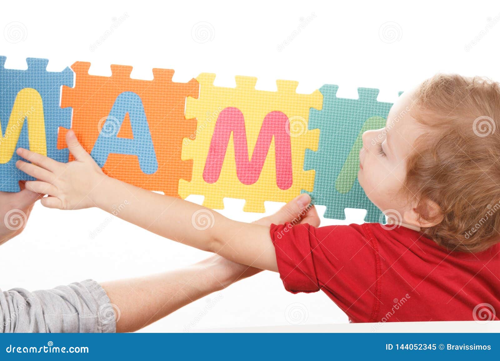 Child Playing with Puzzle Blocks Abc Alphabet, Object Stock ...