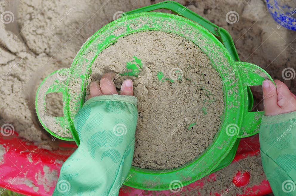Child Playing Sand Sieve Sieving Stock Image - Image of pursuit ...