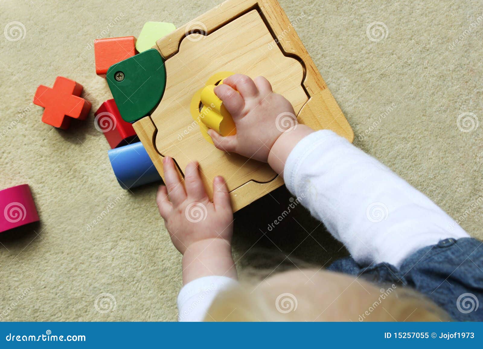 Child Playing with Shape Sorter Stock Image - Image of communication ...
