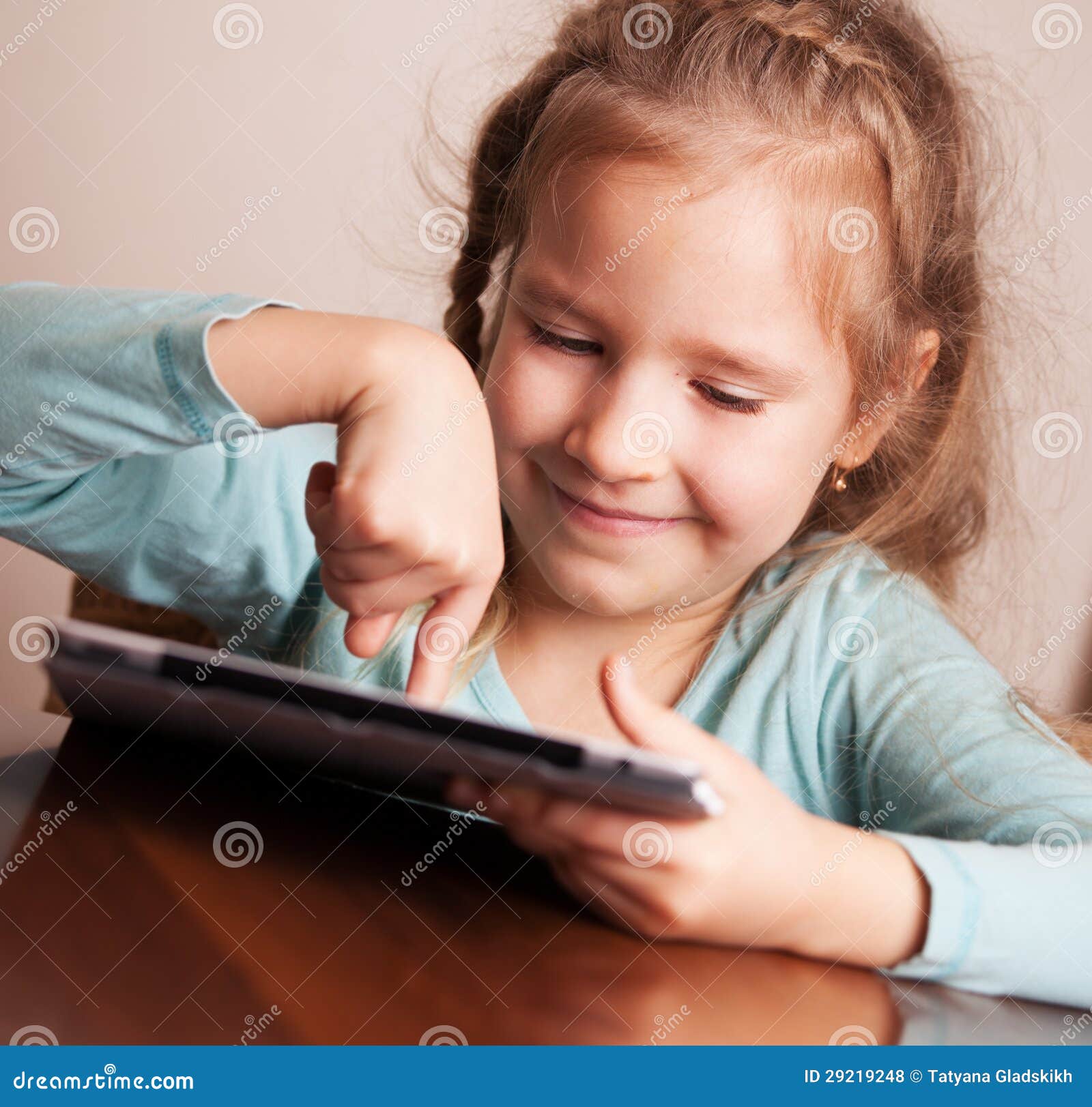 Child playing on tablet stock photo. Image of caucasian - 29219248