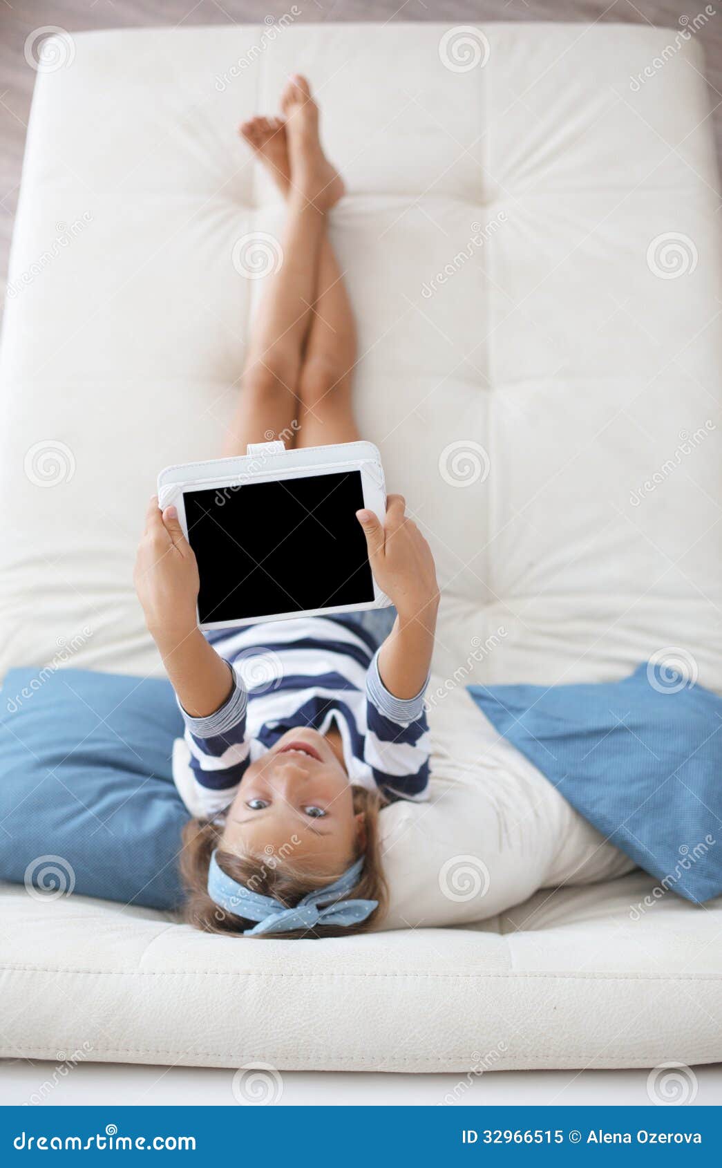 Child playing on tablet pc stock image. Image of electronic - 32966515