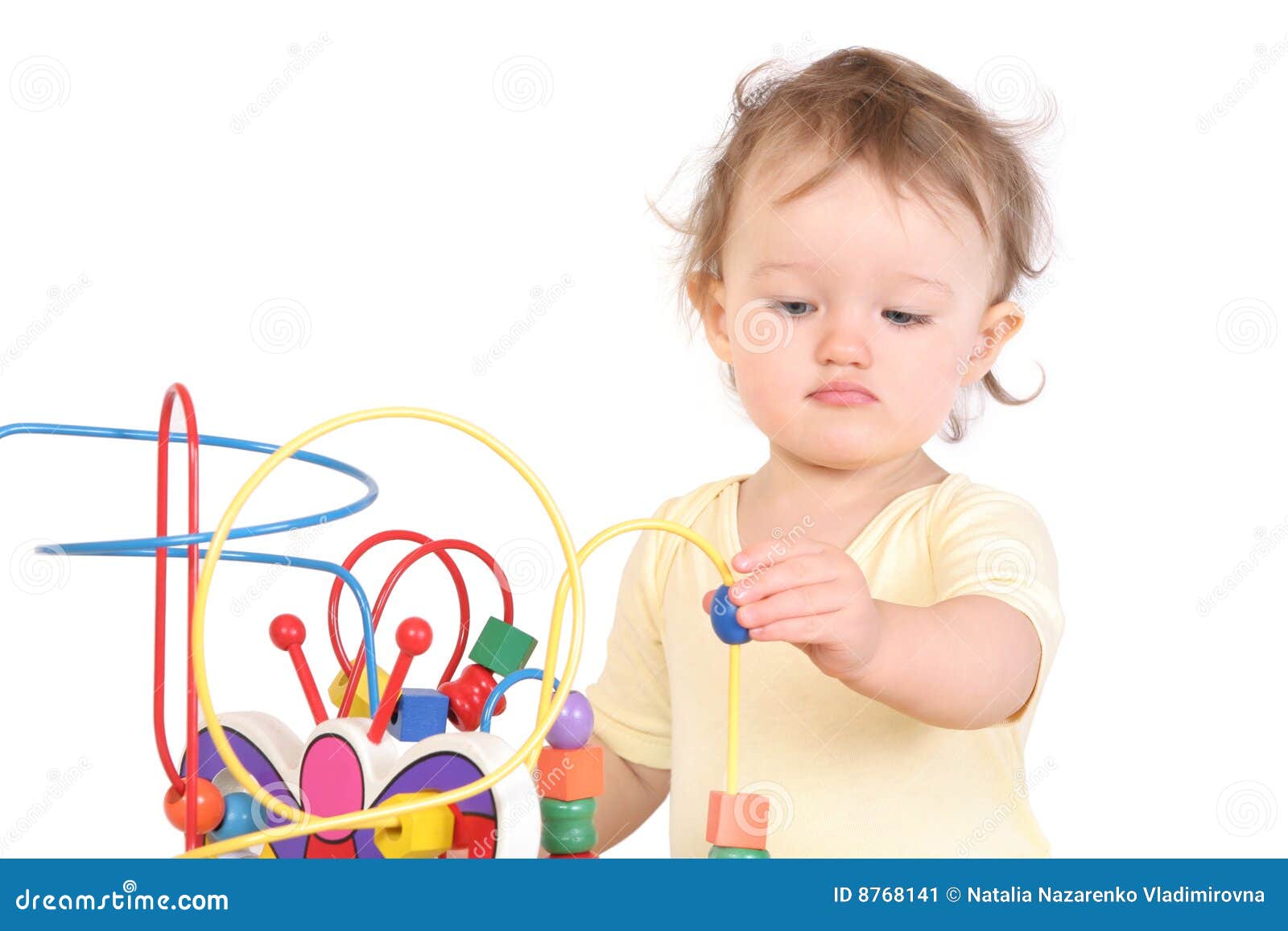 Child playing with a toy stock image. Image of childhood - 8768141