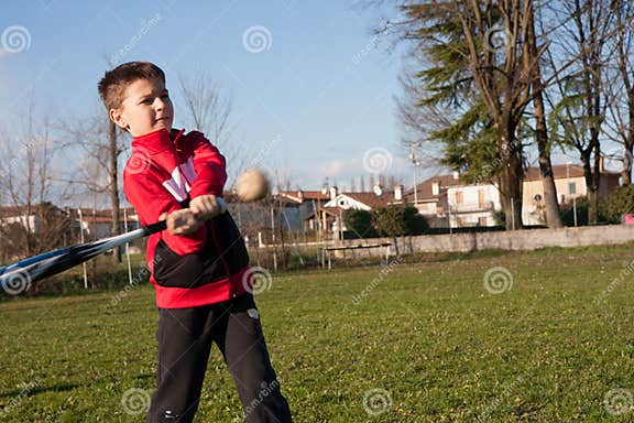 Child plays baseball stock photo. Image of swing, person - 52799324