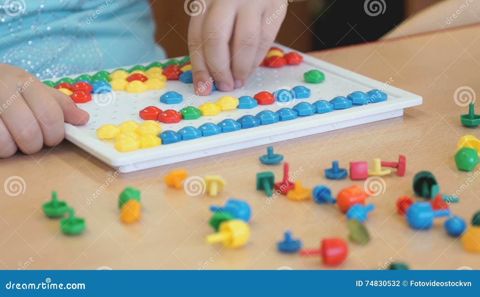 Child Plays the Intellectual Educational Game Stock Footage - Video of ...