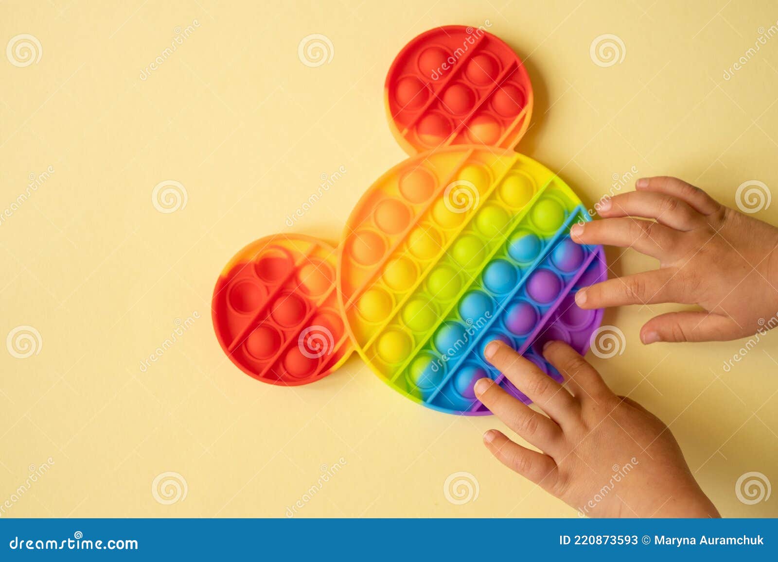 A Child Plays with a Popit Toy Stock Image - Image of children, leisure ...