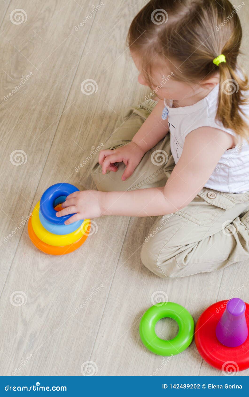 Child Plays With A Pyramid Stock Photography | CartoonDealer.com #142489202