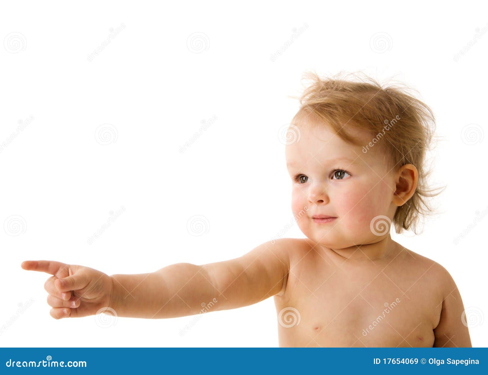 Child Pointing stock image. Image of girl, blue, cute - 17654069