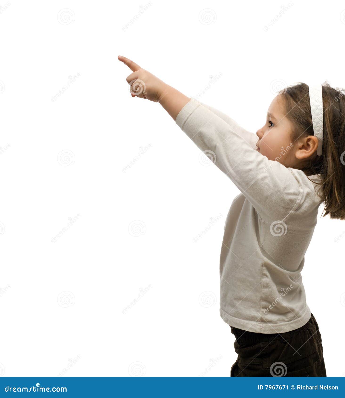 Child Pointing stock image. Image of female, showing, posing - 7967671