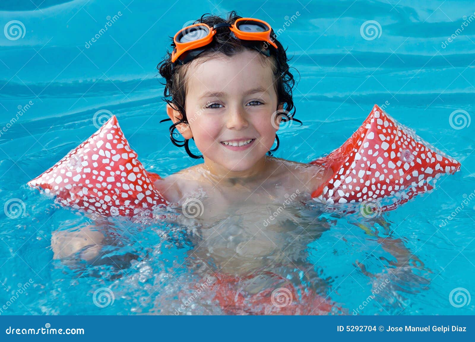 Child in the Pool on Holiday Stock Photo - Image of mask, child: 5292704
