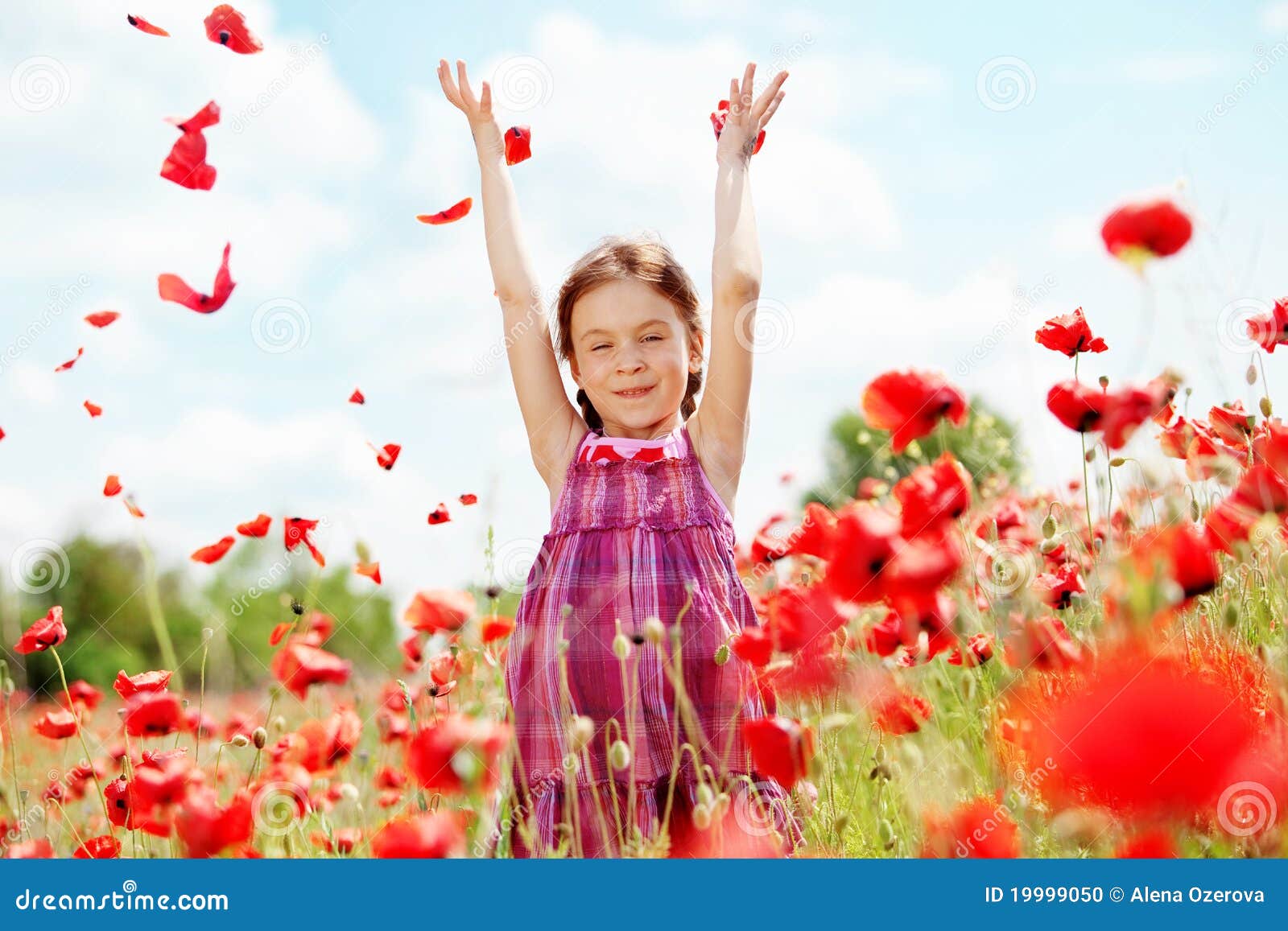 Child at poppy field stock photo. Image of meadow, happy - 19999050