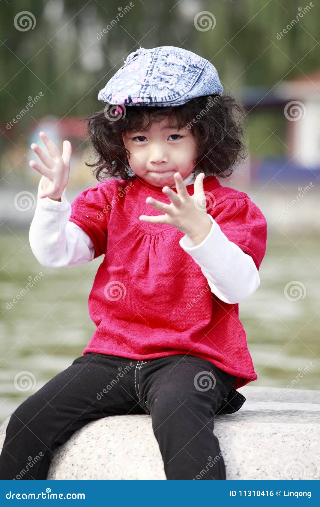 Child posing outdoor stock photo. Image of outdoor, curls - 11310416