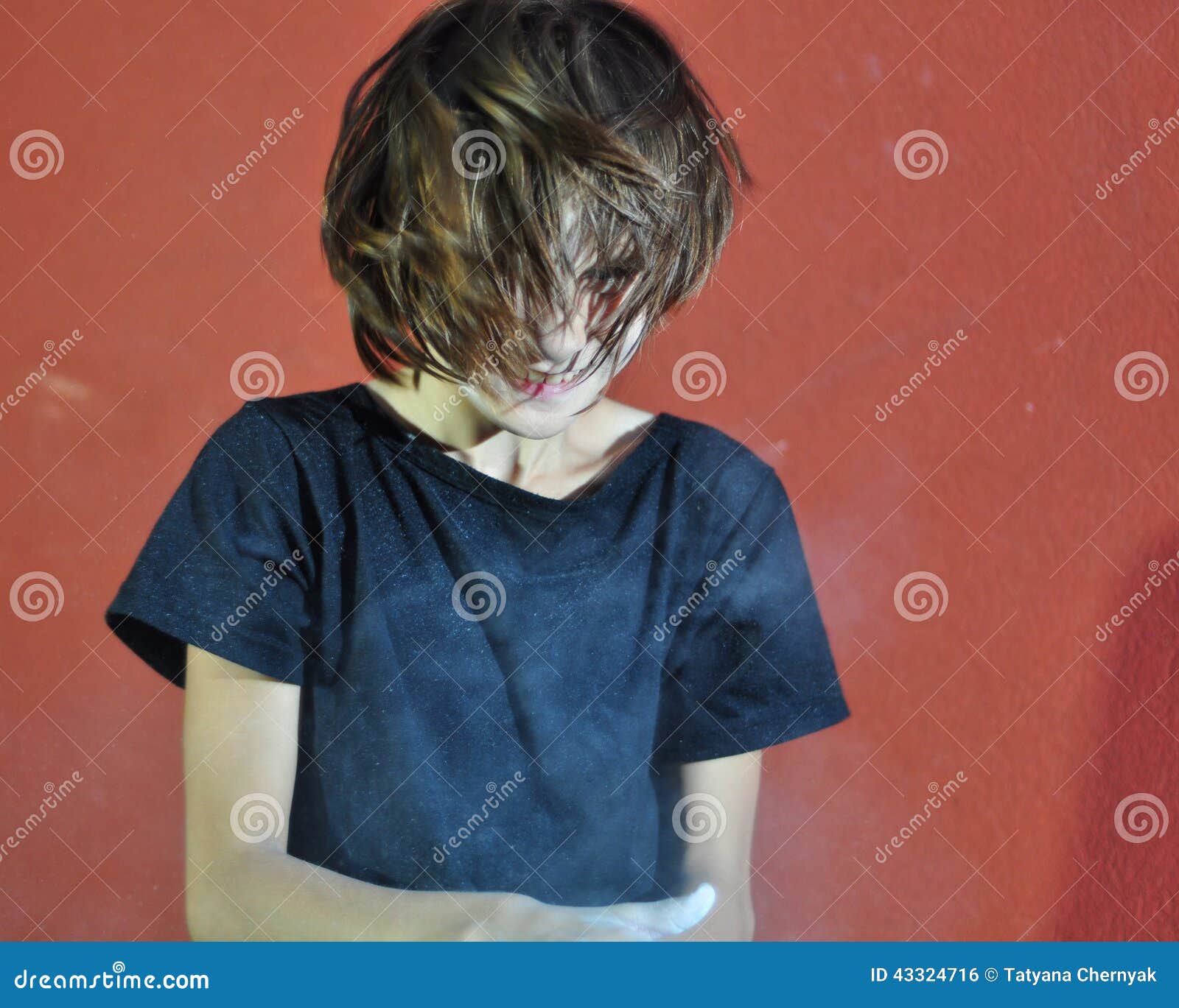 Child with Powder Chalk Magnesium Preparing for Gym Stock Photo - Image ...