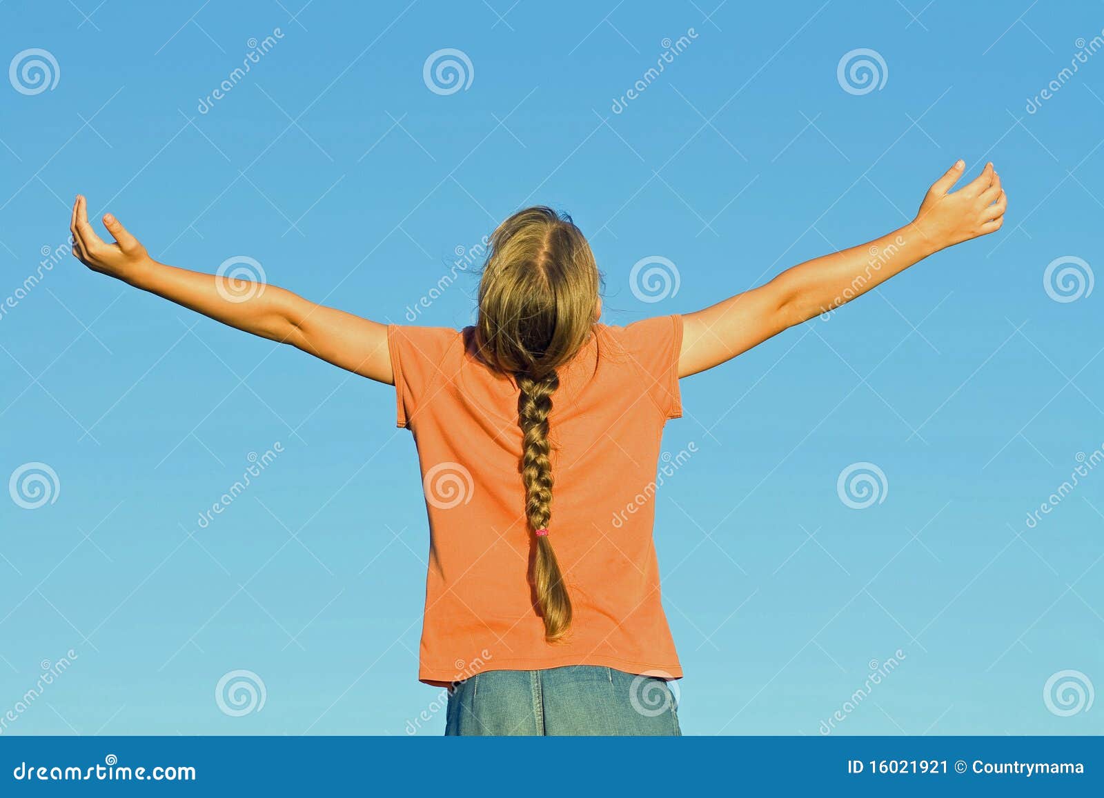 Child praise stock image. Image of faith, trust, outdoors - 16021921