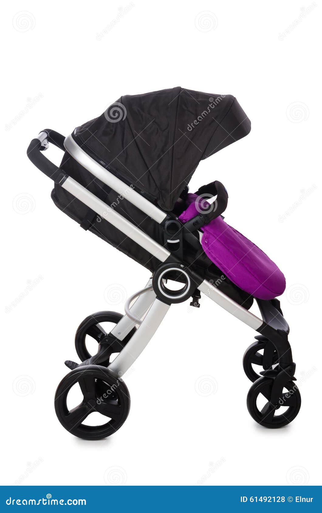 The Child Pram Isolated on the White Background Stock Photo - Image of ...