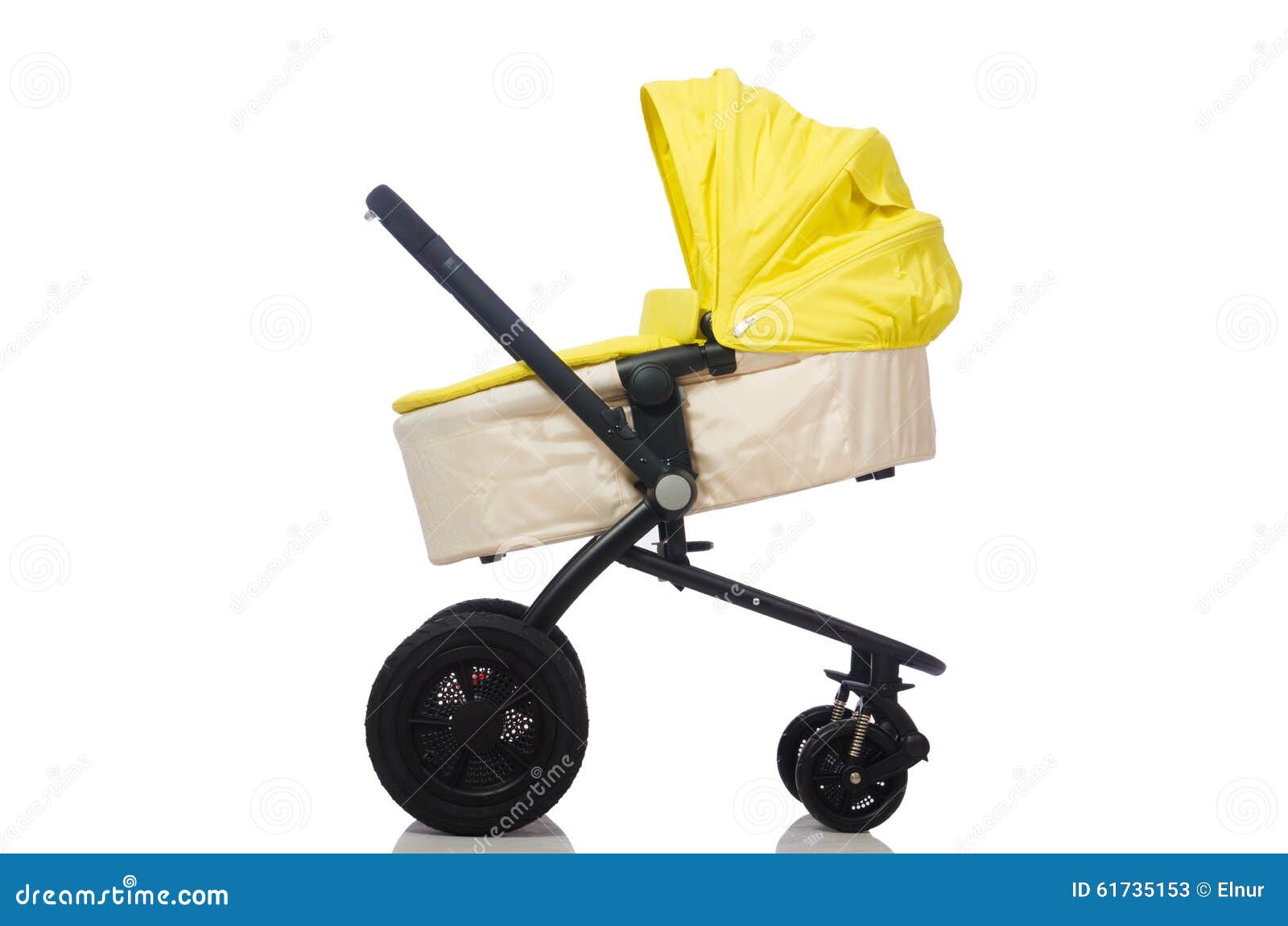 The Child Pram Isolated on the White Background Stock Image - Image of ...