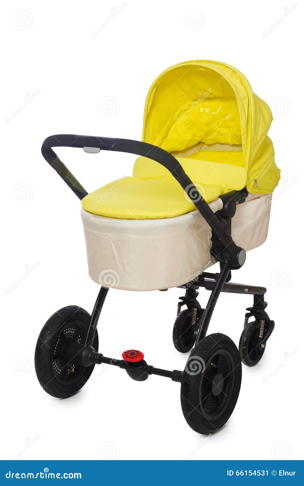 The Child Pram Isolated on the White Background Stock Image - Image of ...