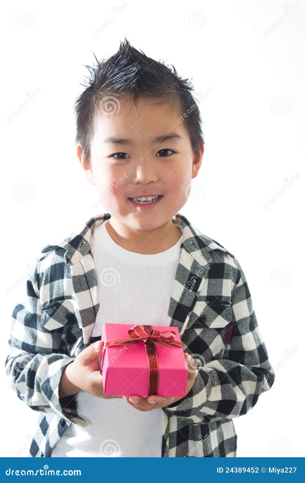 Child and present stock photo. Image of japanese, smile - 24389452