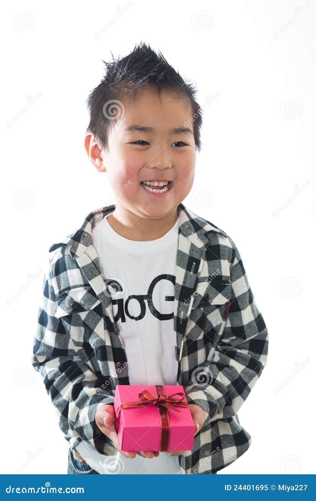 Child and present stock image. Image of laugh, child - 24401695