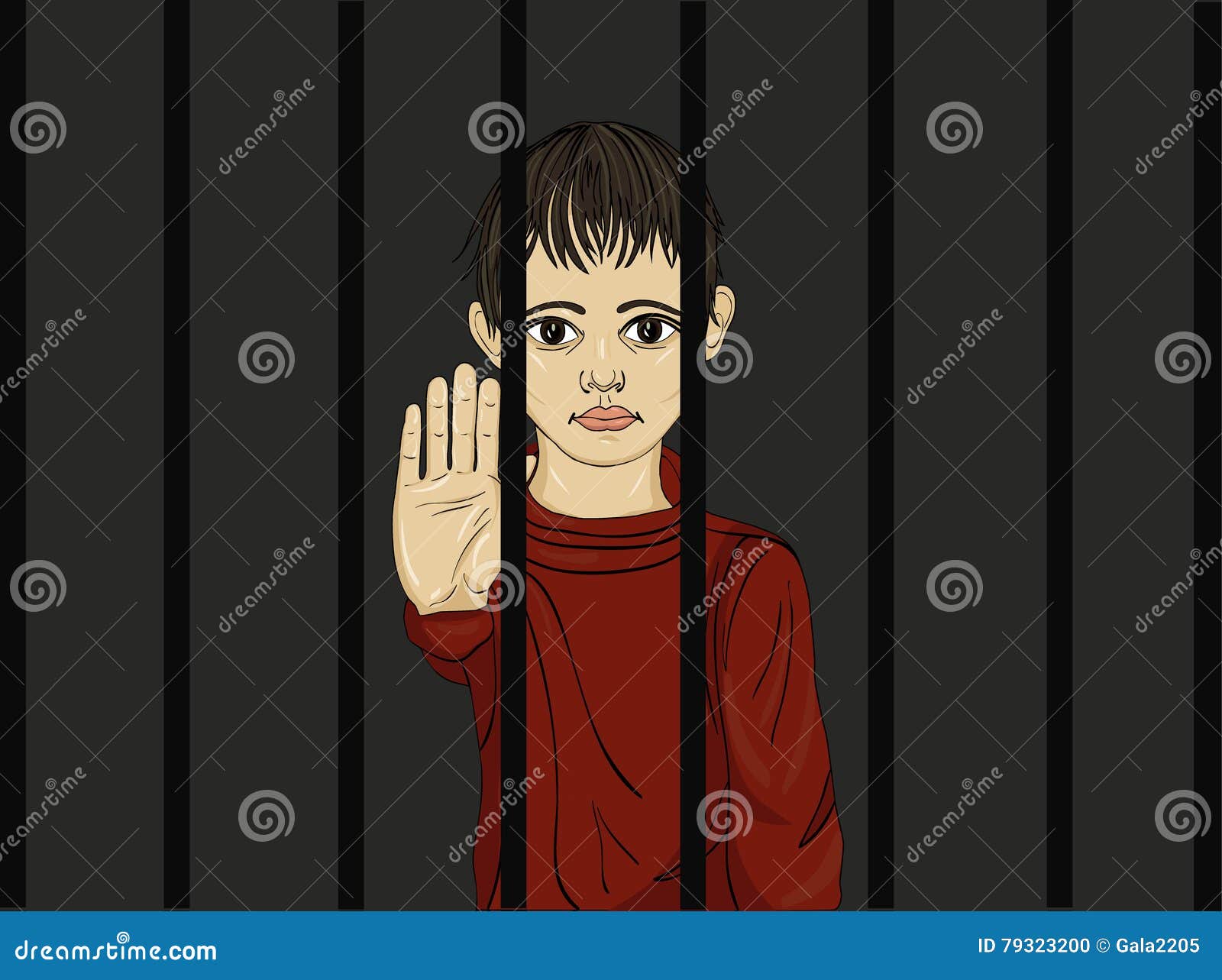 The Child in Prison. Children of Criminals. Behind Bars Stock Vector ... The Child in Prison. Children of Criminals. Behind Bars Stock Vector ...