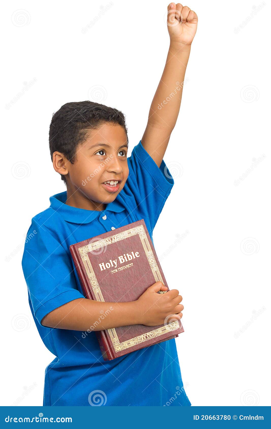 Child Proclaiming Victory By The Word Of God Stock Photo - Image: 20663780