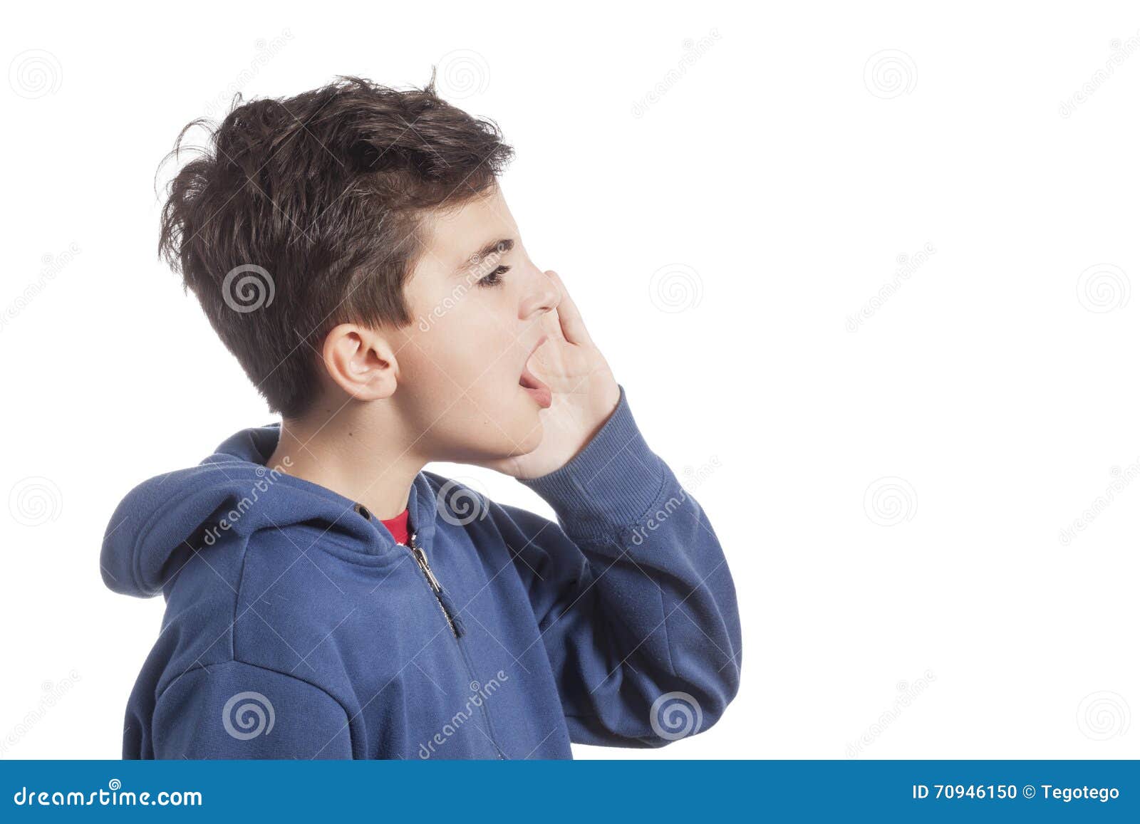 Child in profile shouting stock photo. Image of shout - 70946150