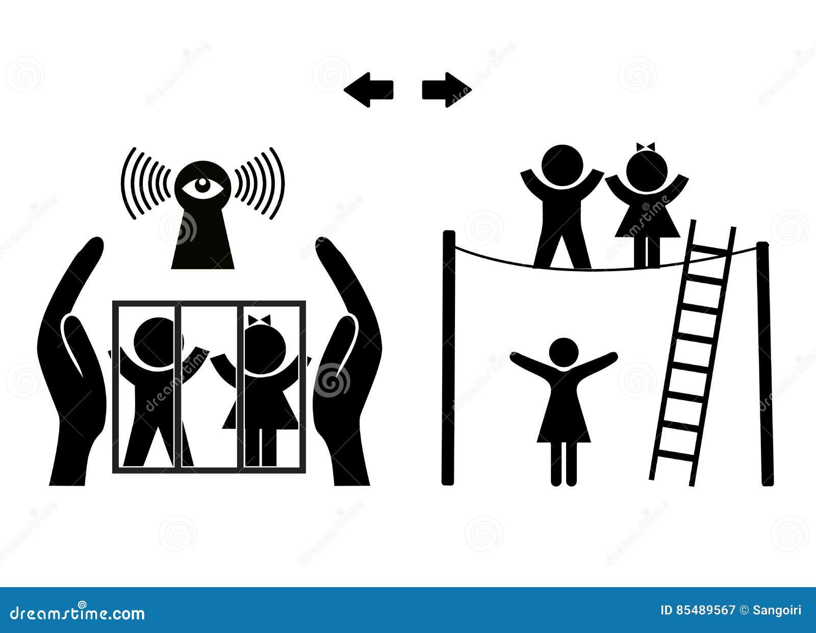 Child Protection and Freedom Stock Illustration - Illustration of fear ... Child Protection and Freedom Stock Illustration - Illustration of fear ...